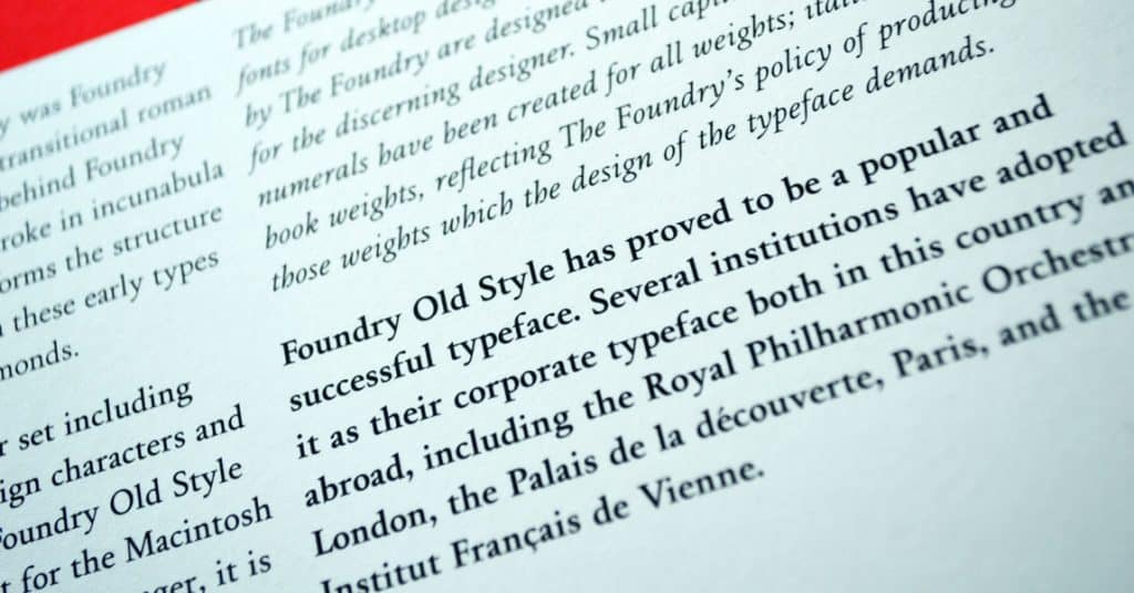 Foundry Old Style - The Foundry Types